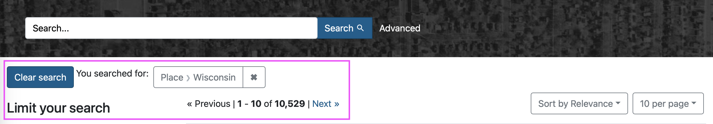 Review the buttons for "Clear Search" and "Back to Search" · Issue #496 · geobtaa/geoportal · GitHub