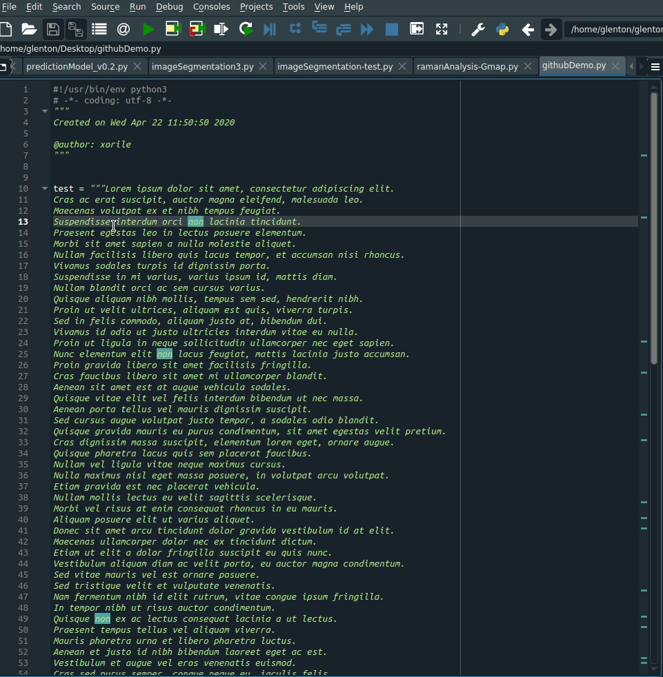 Click in to code goes to wrong place · Issue #12446 · spyder-ide/spyder ...