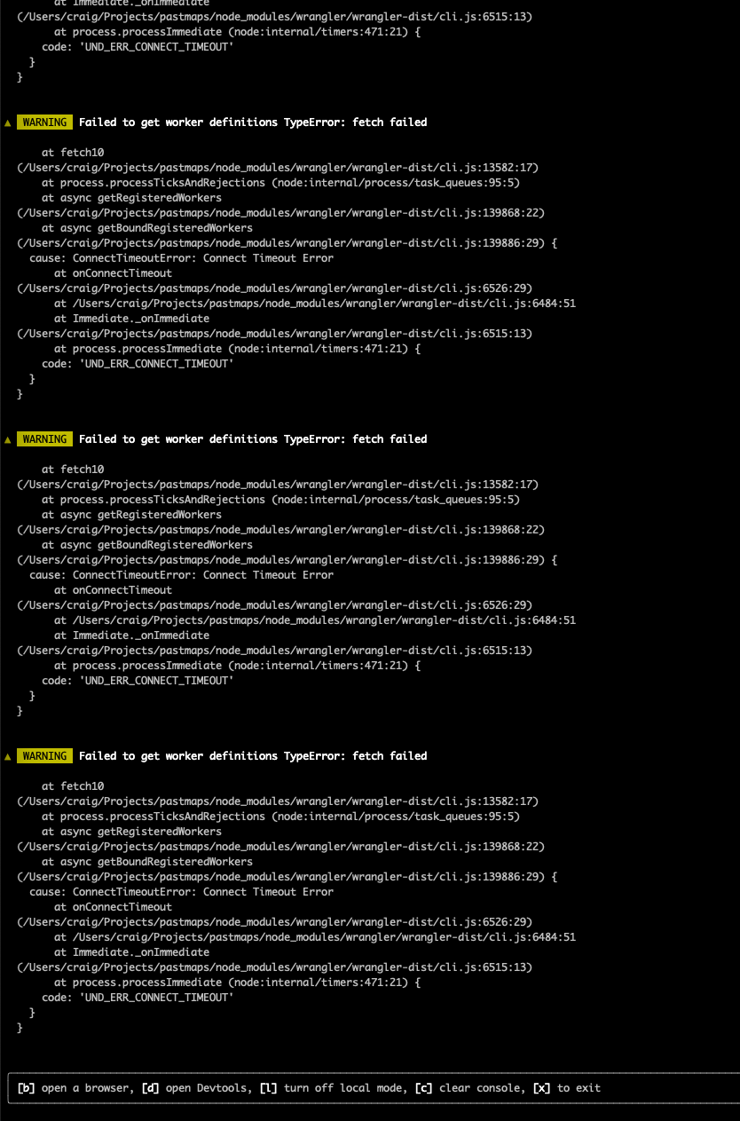 🐛 BUG: Wrangler logspewing warnings when --local option used · Issue #2226 · cloudflare/workers ...