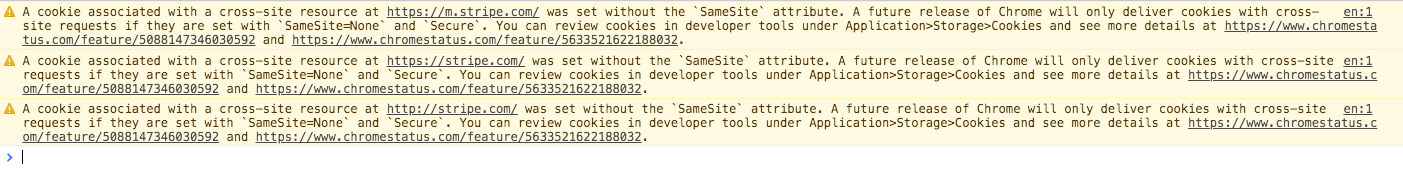 `SameSite` attribute. Warning Chrome · Issue #445 · stripe-archive/react-stripe-elements · GitHub