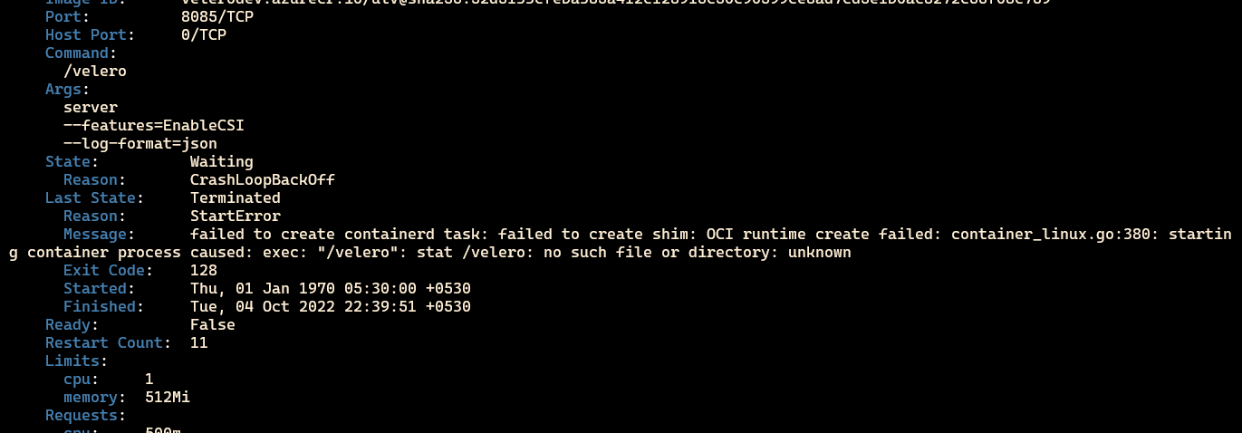 Unable To Install Velero From Local Build Failed To Create Shim Exec Velero Stat Velero