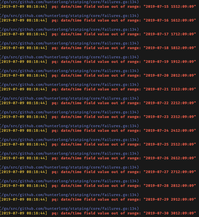 Postgre Incorrect Time Issue · Issue 218 · Statping Statping · Github