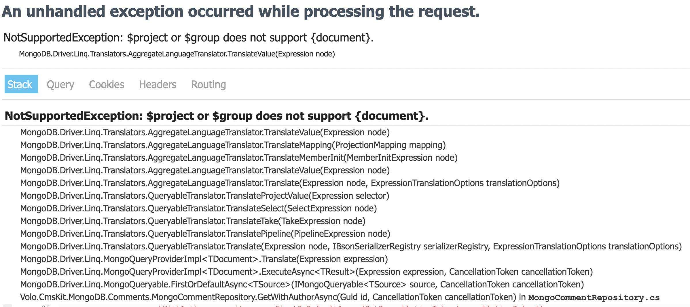 Cmskit Comment Details Query Doesnt Work On Mongodb · Issue 8587 · Abpframeworkabp · Github 