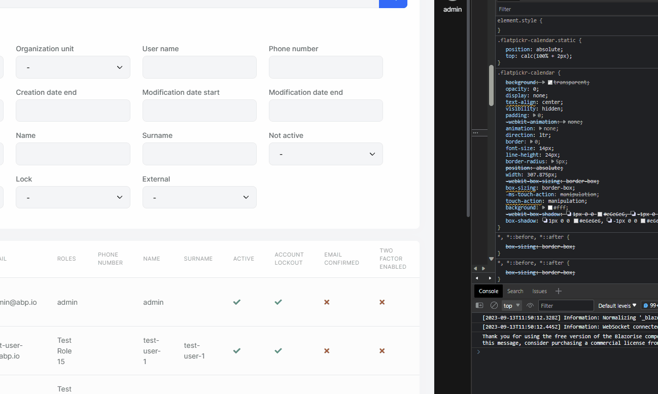 Datepicker Opens In A Wrong Position When Its In A Card · Issue 4917 · Megabitblazorise · Github 6545