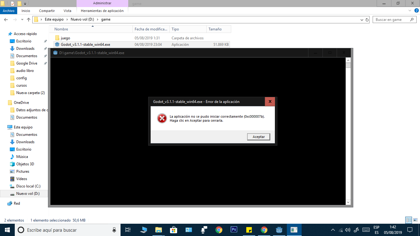 ERROR: initialize: Directional shadow framebuffer status invalid At: drivers/gles2/rasterizer ...