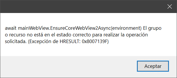 Webview2 Wf Second Winform With A New Webview2control Initialized With Same Environment
