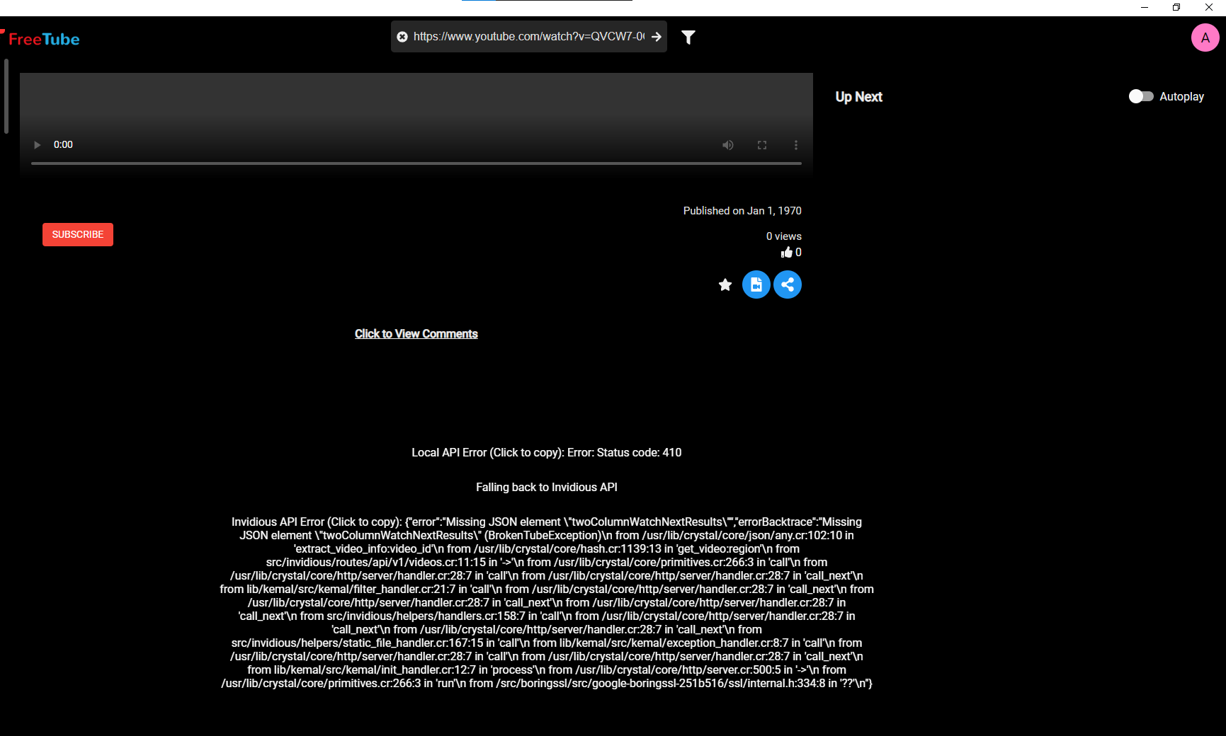 [Bug]:Not being able to watch age restricted videos · Issue #2071 · FreeTubeApp/FreeTube · GitHub