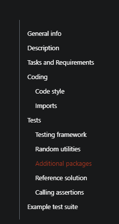 Improve styling of "on this page" navigation panel · Issue #284 · codewars/docs · GitHub