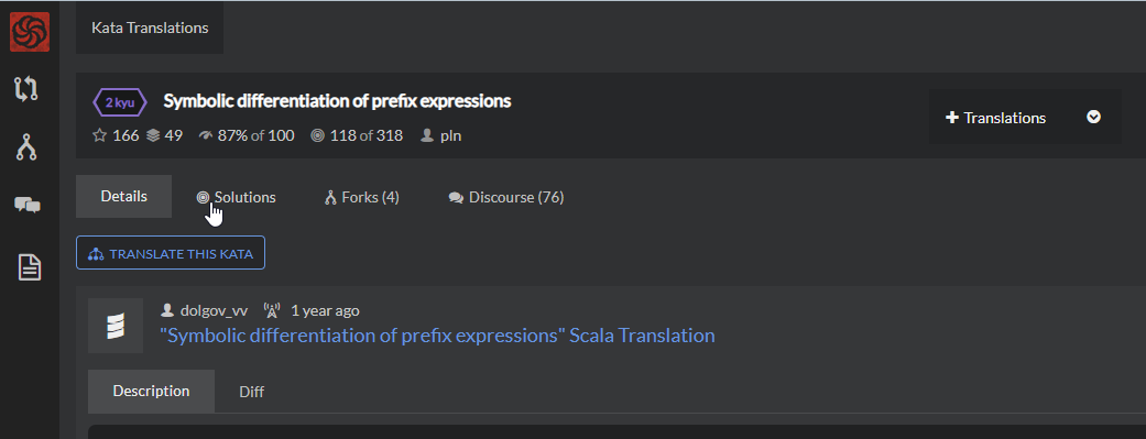 Improve navigation to/from kata translations view · Issue #1991 · codewars/codewars.com · GitHub