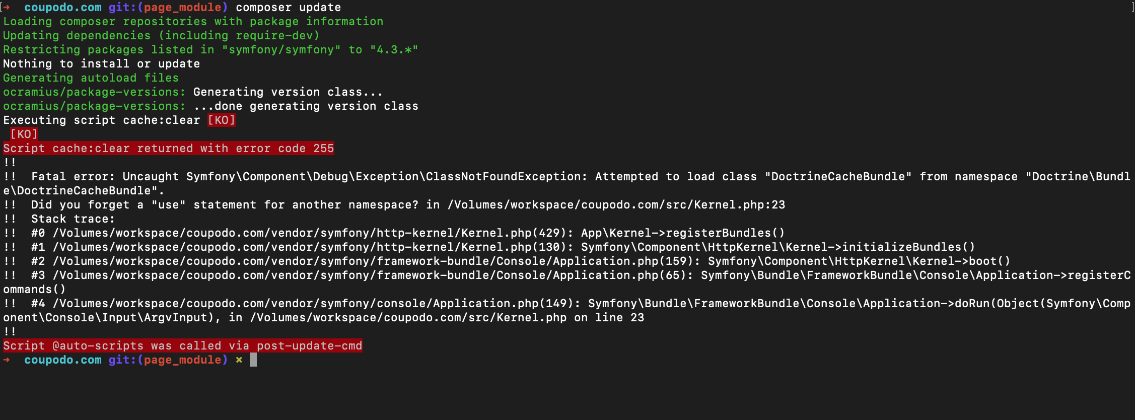 Composer Update Doctrinebundle Error With Namespace · Issue 1089 · Doctrinedoctrinebundle