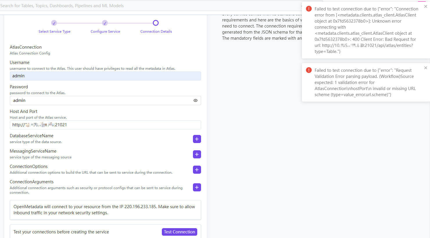 Can't Add Atlas Service · Issue #9754 · open-metadata/OpenMetadata · GitHub