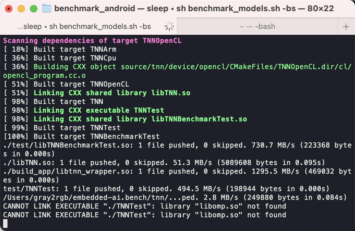 测试安卓的benchmark卡住 · Issue #1118 · Tencent/TNN · GitHub