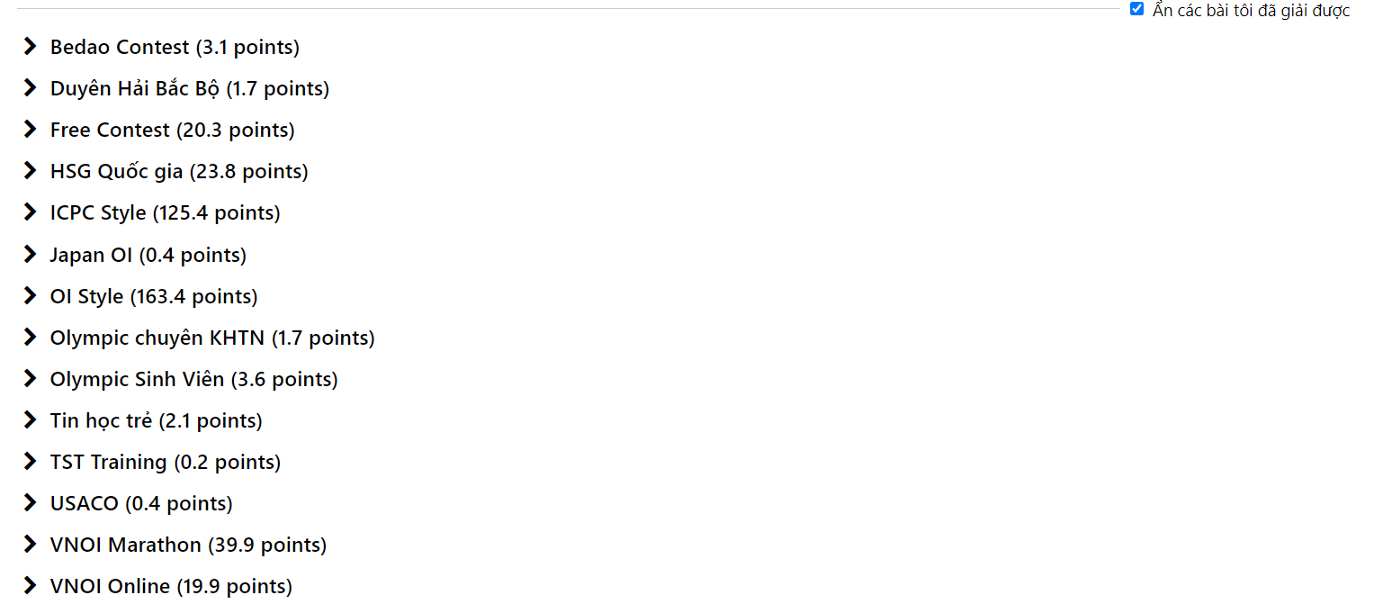 "Hide problems I've solved" box does not work · Issue #227 · VNOI-Admin/OJ · GitHub