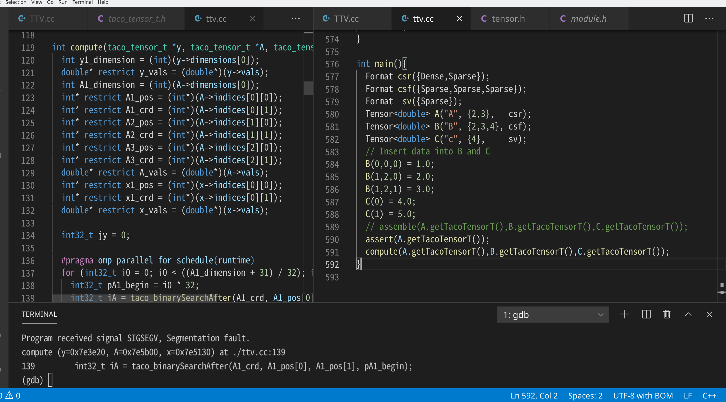 How to use the generated header? · Issue #406 · tensor-compiler/taco · GitHub