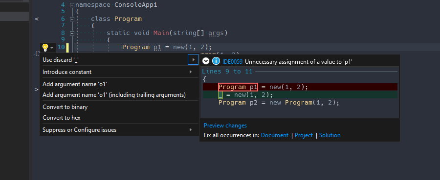 Wrap Argument Code Action Not Showing With Target Typed New · Issue 52906 · Dotnetroslyn · Github 