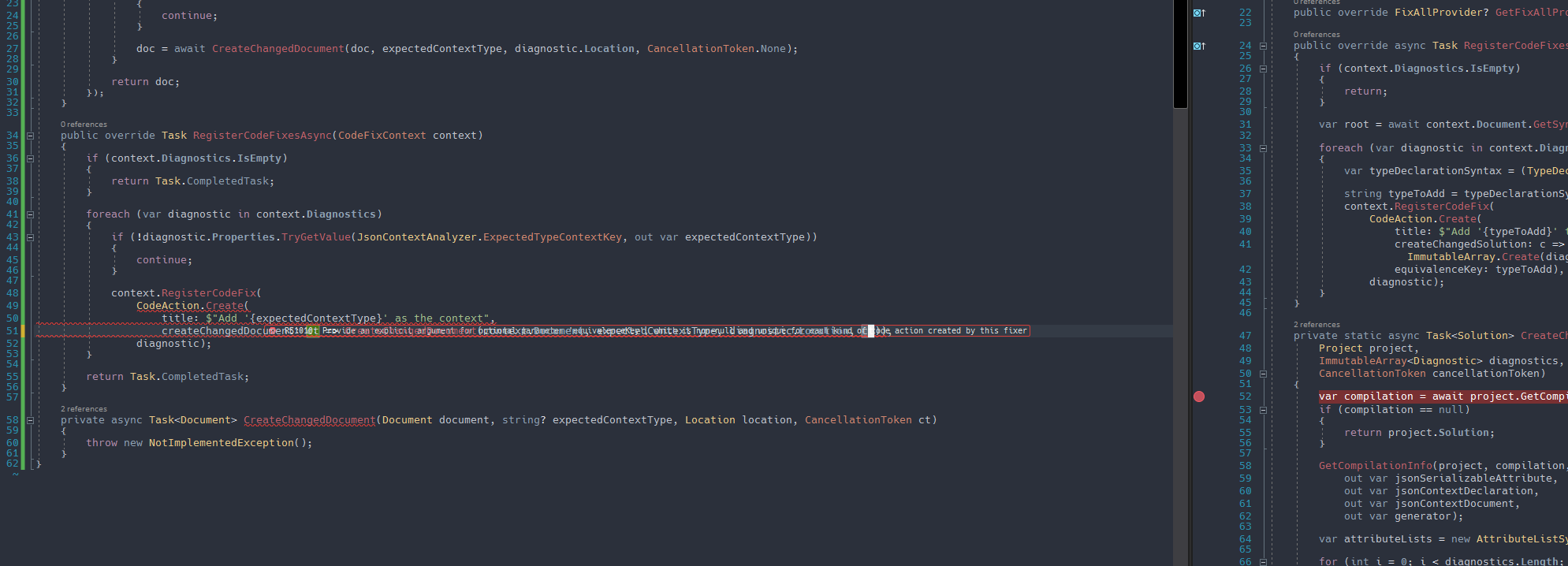 Line-end errors overlap with the line content · Issue #58501 · dotnet/roslyn · GitHub