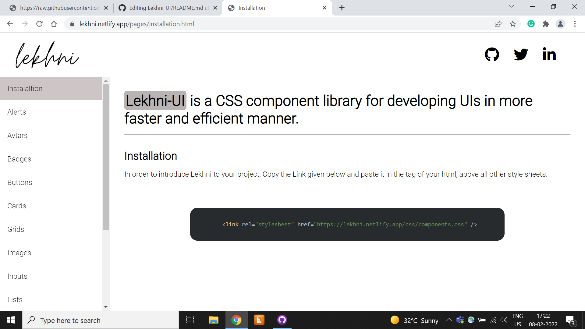 GitHub - HeyNitin/Lekhni-UI: This is a CSS component library which you can use to build your ...
