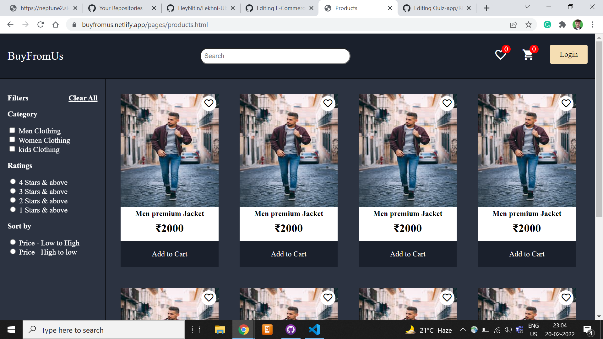 GitHub - HeyNitin/E-Commerce-App: This is an E-commerce site which is ...