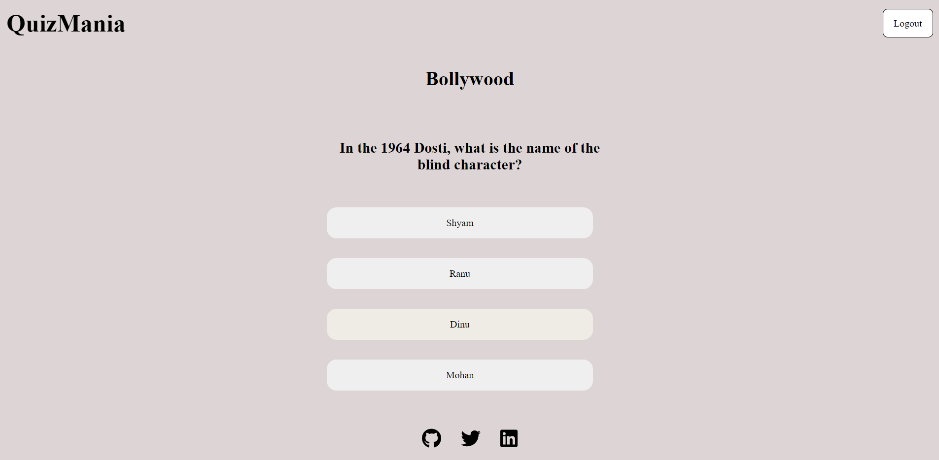 GitHub - HeyNitin/quizMania: QuizMania is a quiz web-app. It consists of multiple categories of ...