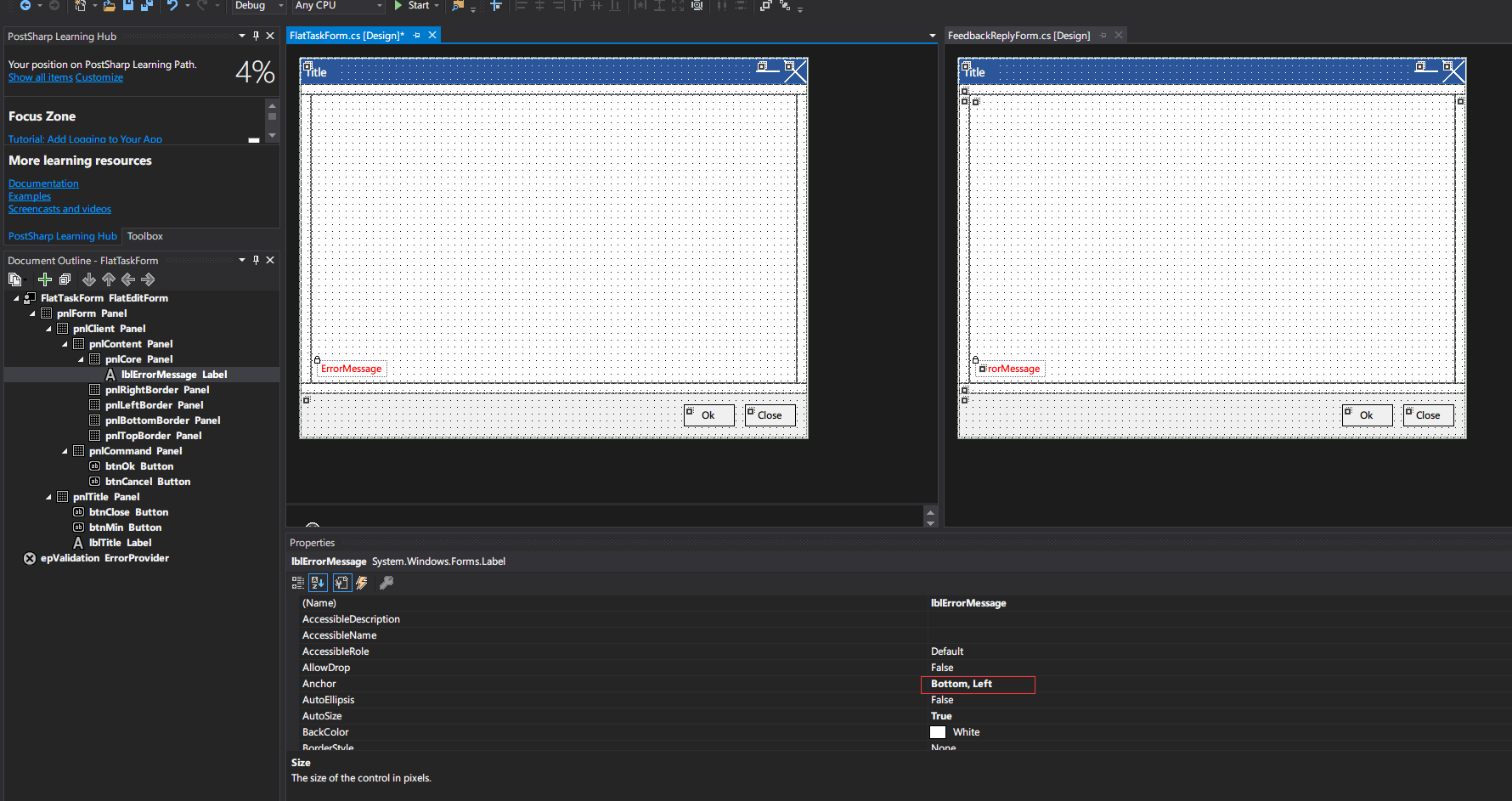 Anchor: "Bottom, Left" Bug · Issue #5414 · dotnet/winforms · GitHub