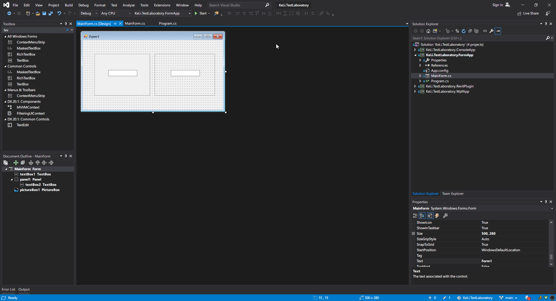 The Parent type of a form should set valid derived type. · Issue #5974 · dotnet/winforms · GitHub