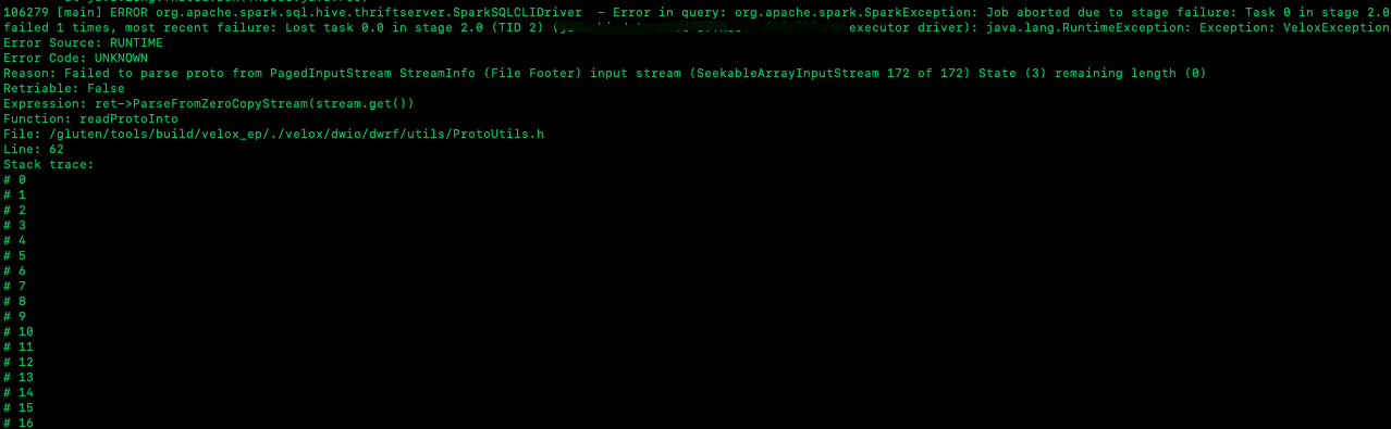 Read Orc Table Failed · Issue 575 · Apache Incubator Gluten · Github