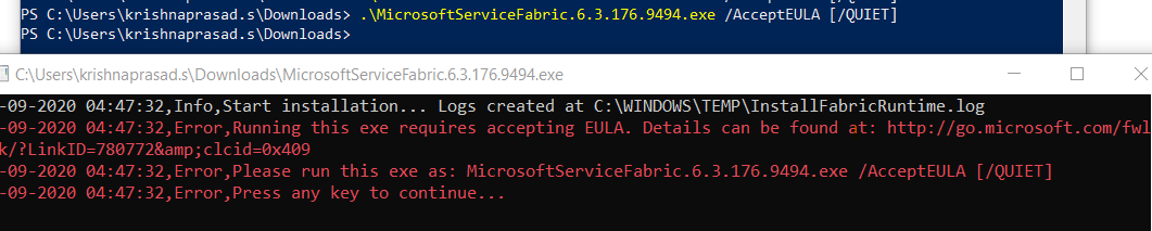Unable to install service Fabric · Issue #1023 · microsoft/service ...