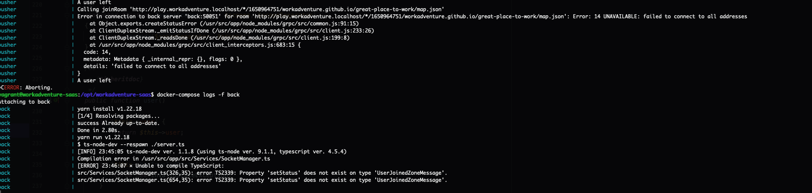 Error scene doesn't work · Issue #2125 · workadventure/workadventure · GitHub