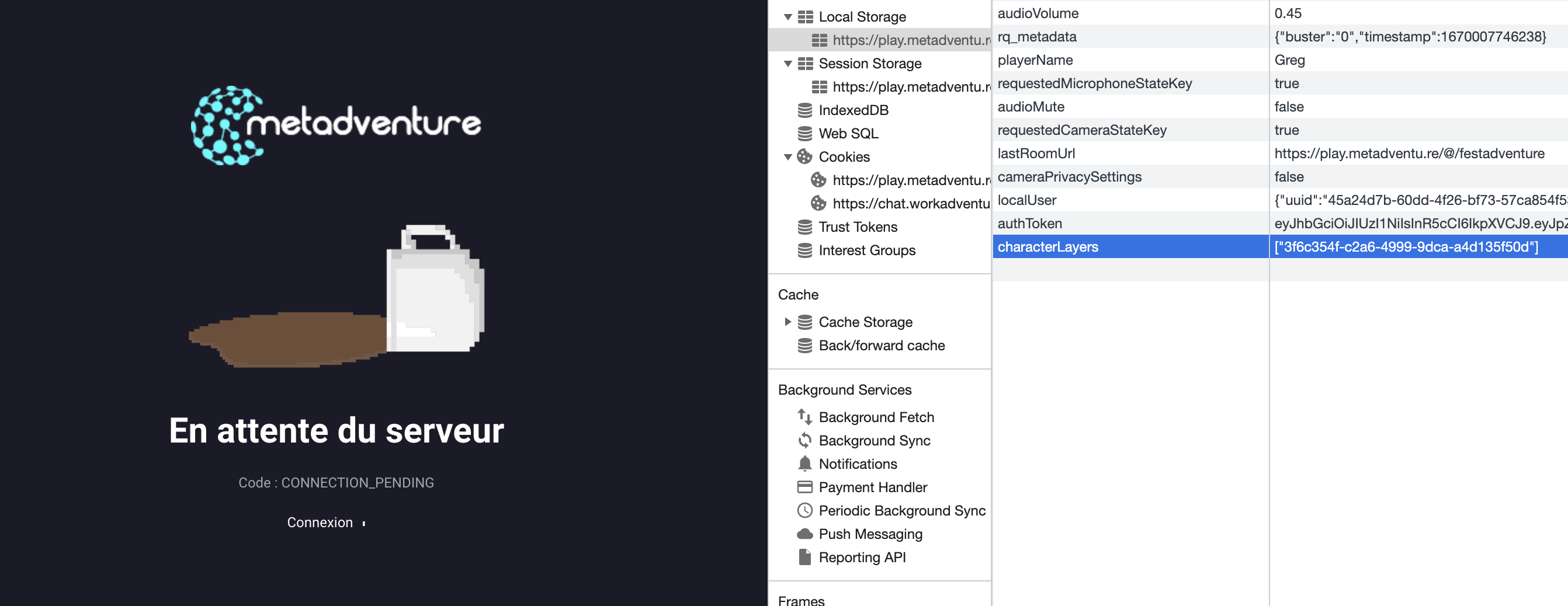 characterLayers locale storage issue · Issue #2905 · workadventure/workadventure · GitHub