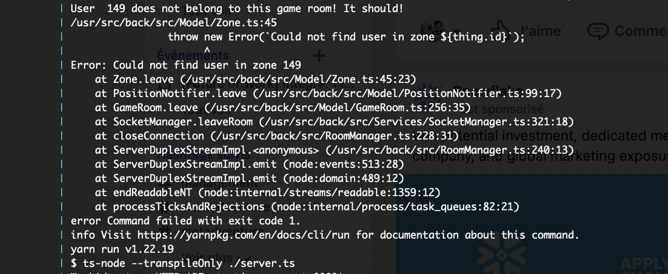 Back Error · Issue 3090 · Workadventureworkadventure · Github 