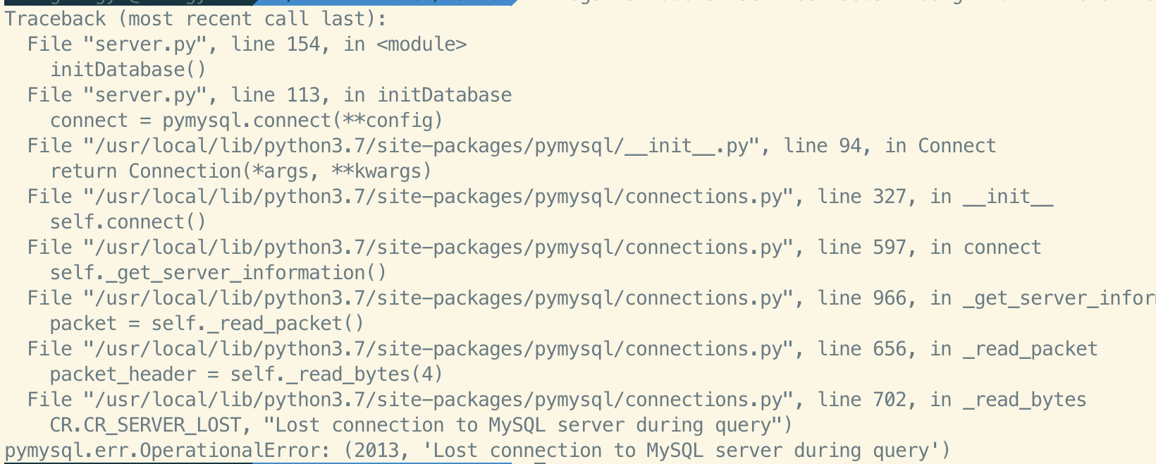 Lost connection to MySQL Server during query · Issue #32 · FudanSELab ...