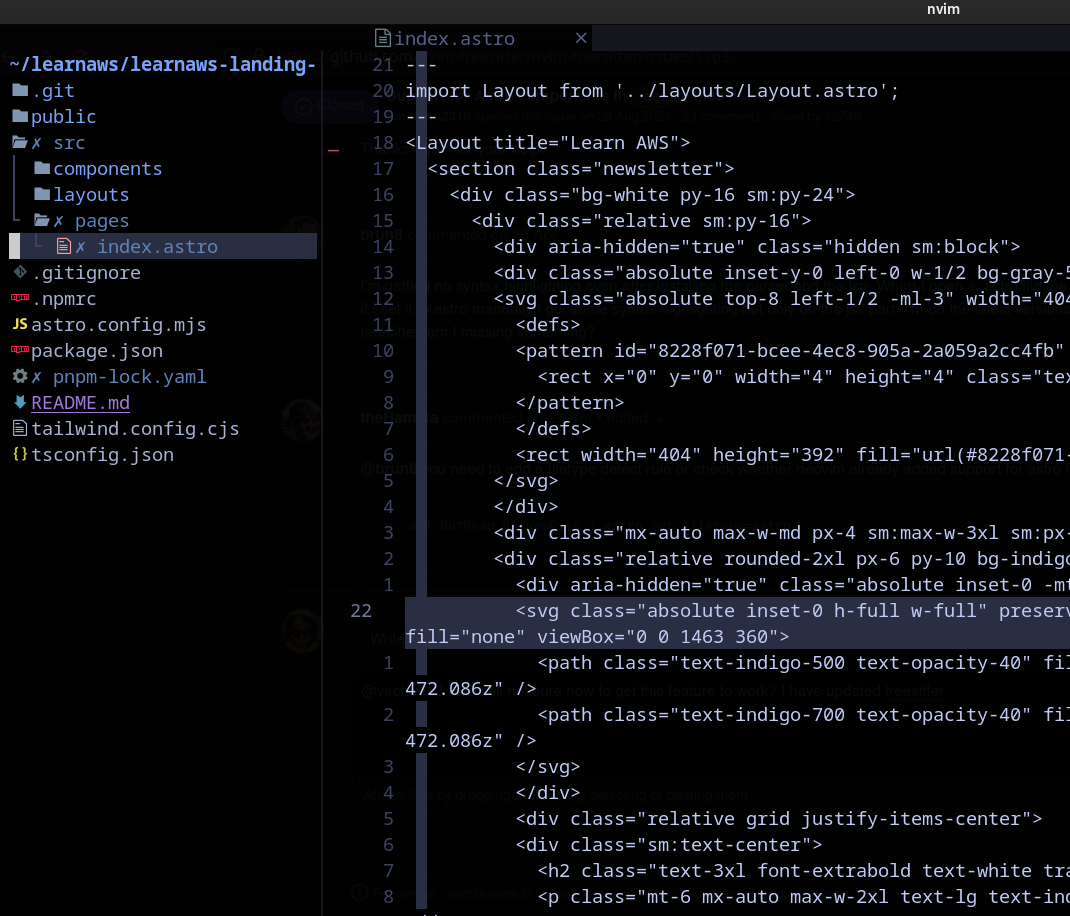Support for Astro components in `.astro` files · Issue #1763 · nvim ...