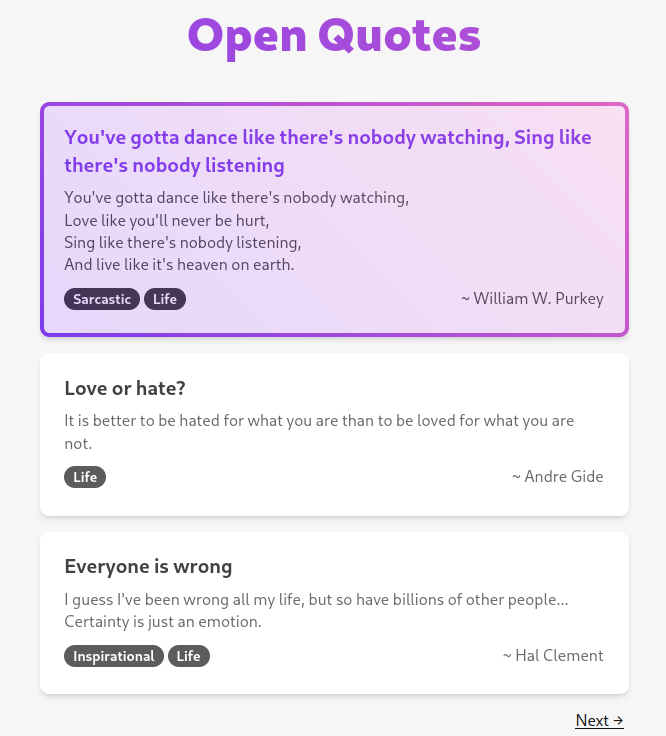 GitHub - LearnAWS-io/Open-Quotes: Quotes powered by Astro, DynamoDB ...