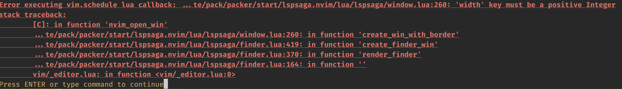 Lspfinder showing error · Issue #968 · nvimdev/lspsaga.nvim · GitHub