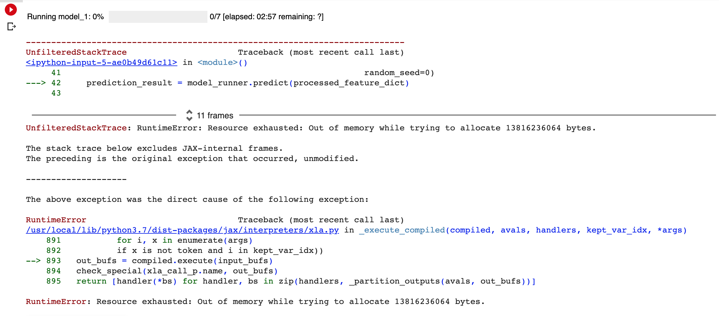 out of memory w/ colab notebook · Issue #85 · google-deepmind/alphafold · GitHub