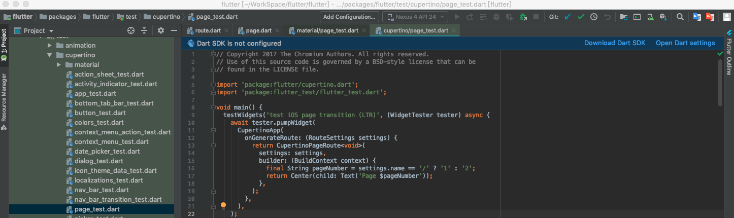 PageTransition is incorrect when first push a CupertinoPageRoute · Issue #44864 · flutter ...