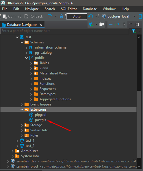 Organize Postgresql Extension Functionstypes In Database Navigator · Issue 19022 · Dbeaver 