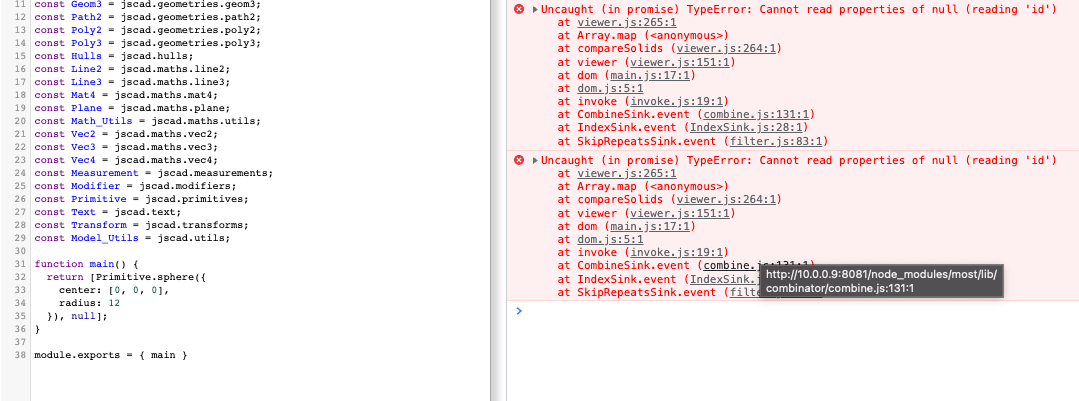 Uncaught Type Error in viewer.js in package Web · Issue #999 · jscad/OpenJSCAD.org · GitHub
