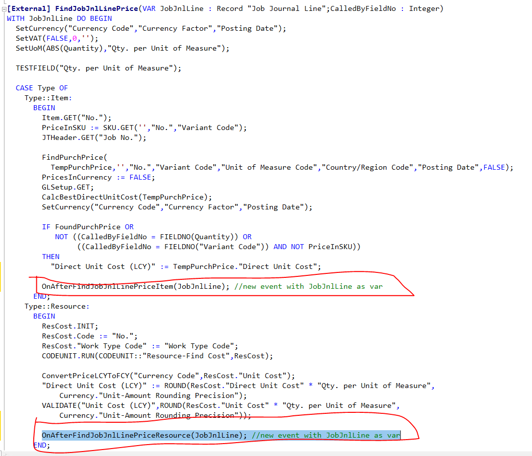 [event request] new event requests in FindJobJnlLinePrice function in Codeunit 7010 · Issue #977 ...