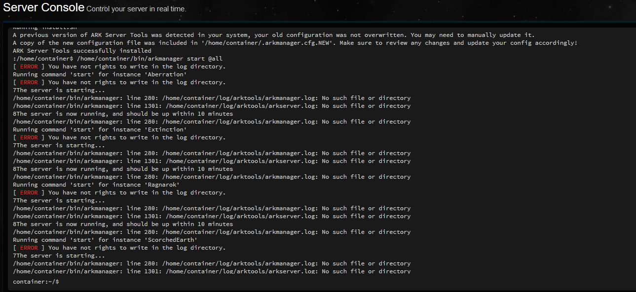 Docker Image For Use with Pterodactyl Game Panel "Bugs" · Issue #977 · arkmanager/ark-server ...
