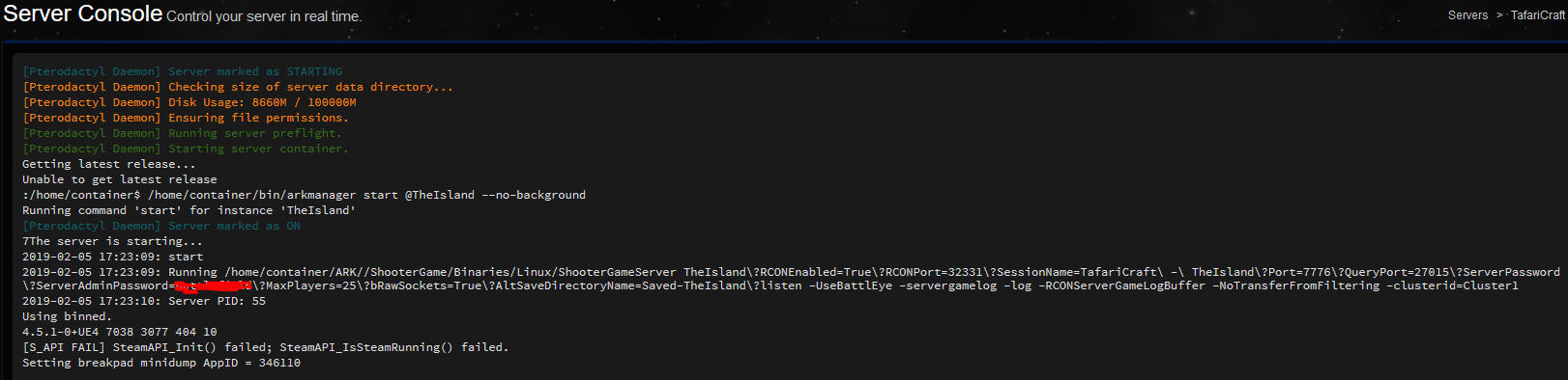 Docker Image For Use with Pterodactyl Game Panel "Bugs" · Issue #977 ...