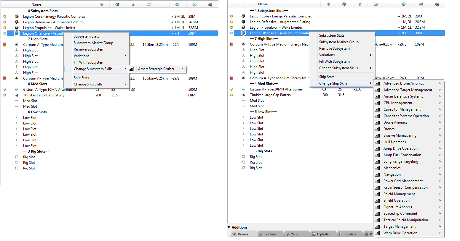 Strategic Cruiser Subsystem skills missing or misplaced in Right-Click Menus · Issue #1978 ...