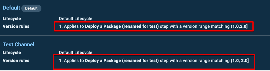 Some steps referenced for channel version rules cause unexpected changes to scoping when edited ...