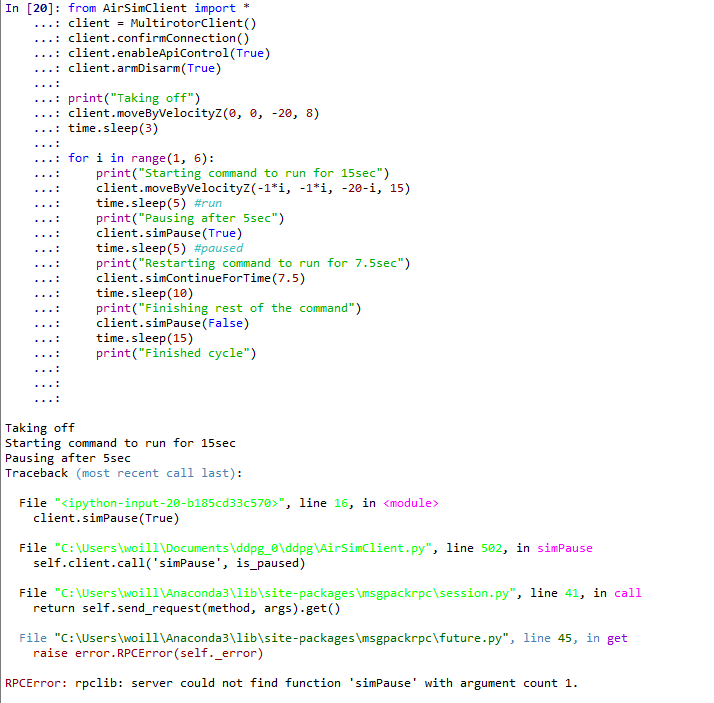 Freeze Option ? · Issue #1043 · microsoft/AirSim · GitHub