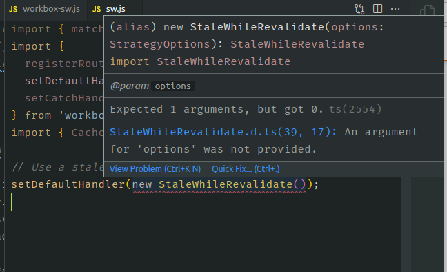 Mismatch between Docs and Types · Issue #2844 · GoogleChrome/workbox · GitHub