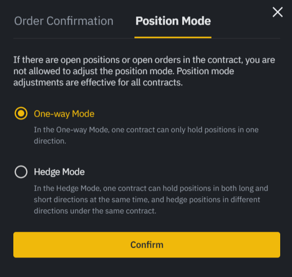 Error On Placing A Futures Limit Order Msg Order S Position Side Does Not Match User S