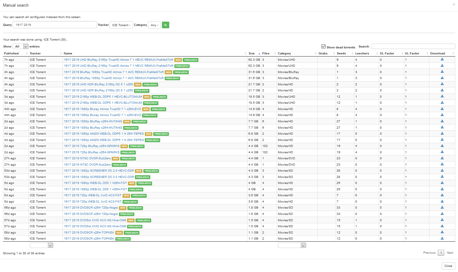 [ICE Torrent] Implement IMDb ID search & eliminate duplicate results ...