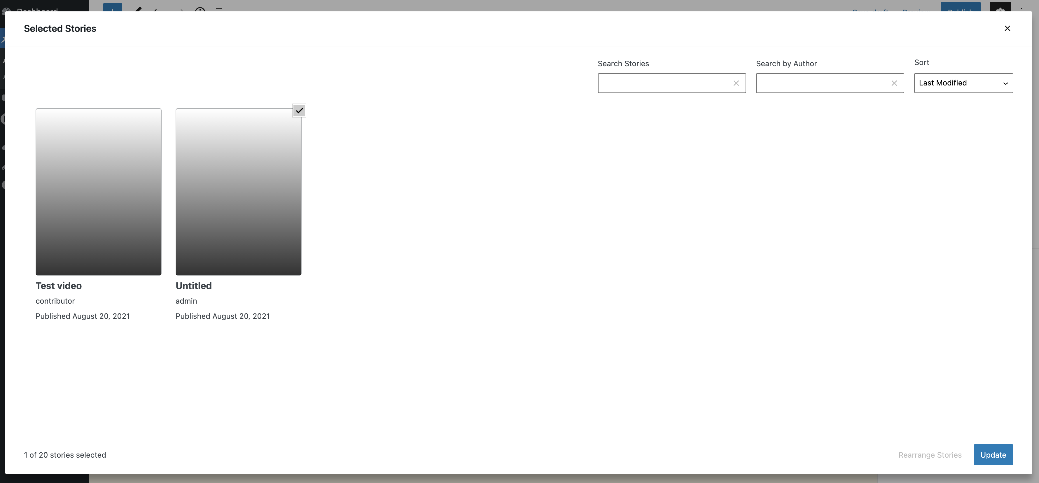 Block: Allow embedding single story with preview / lightbox · Issue #6894 · GoogleForCreators ...