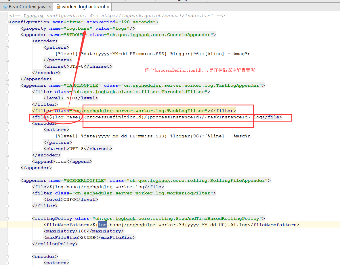 The worker_logback.xml configuration file has a small bug? The ...