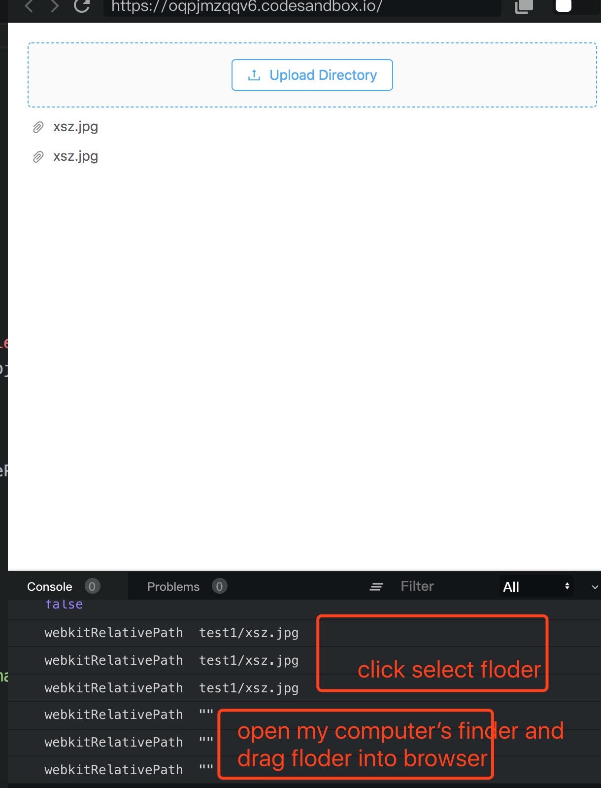 I want get webkitRelativePath when I use Upload.Dragger with directory, but it doesn't work ...